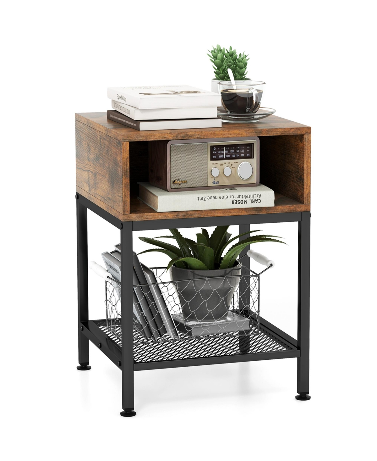 Click here for Costway Industrial Nightstand End Side Table with... prices