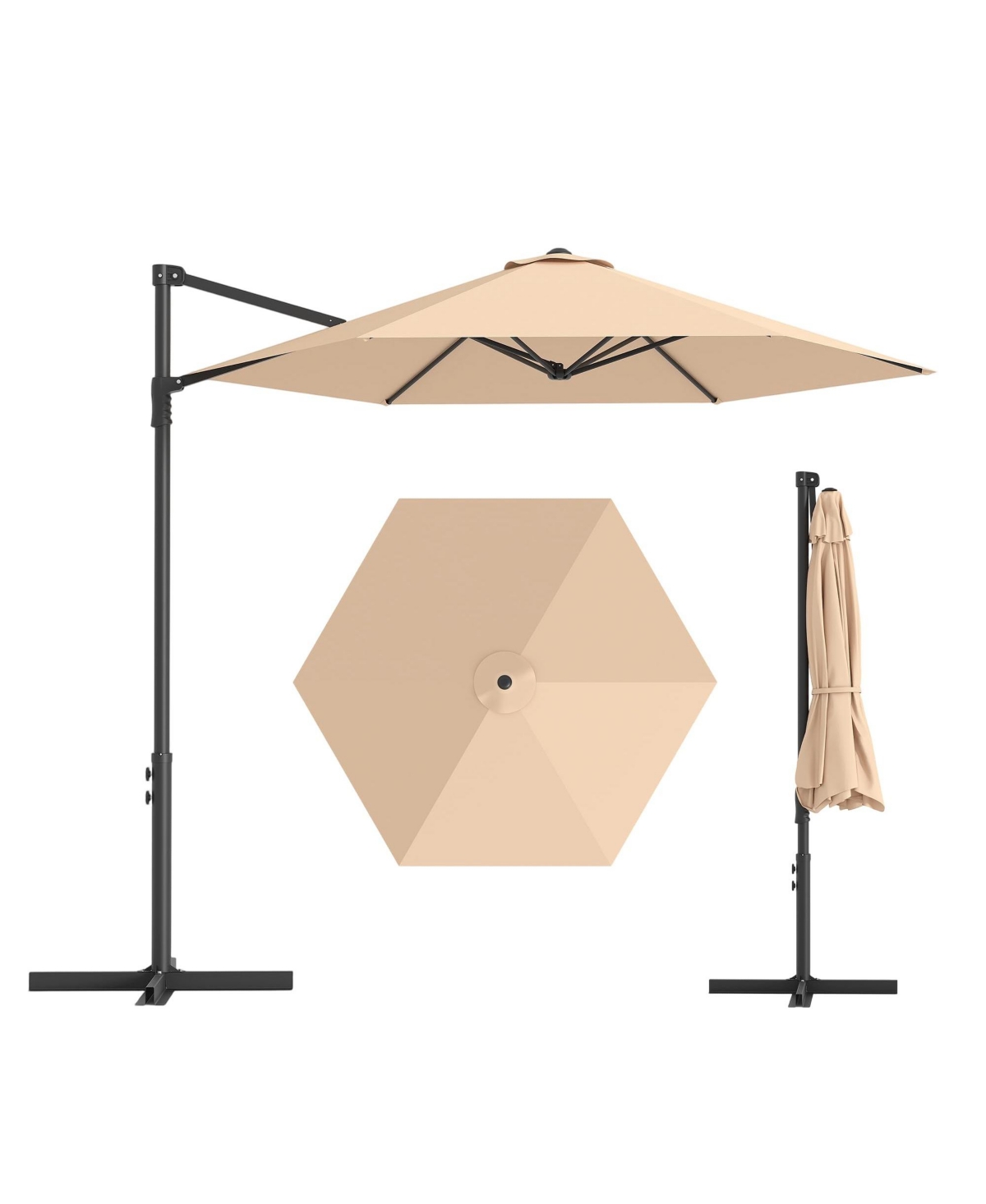 Click here for 9-foot Off-Center Outdoor Umbrella-uv-Resistant  L... prices
