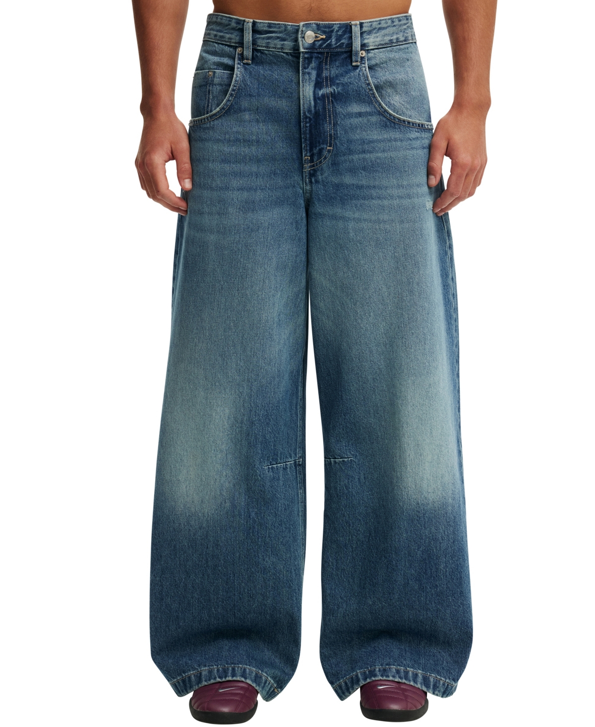 Click here for Cotton On Mens Y2K Denim Super Wide Baggy Jean - B... prices