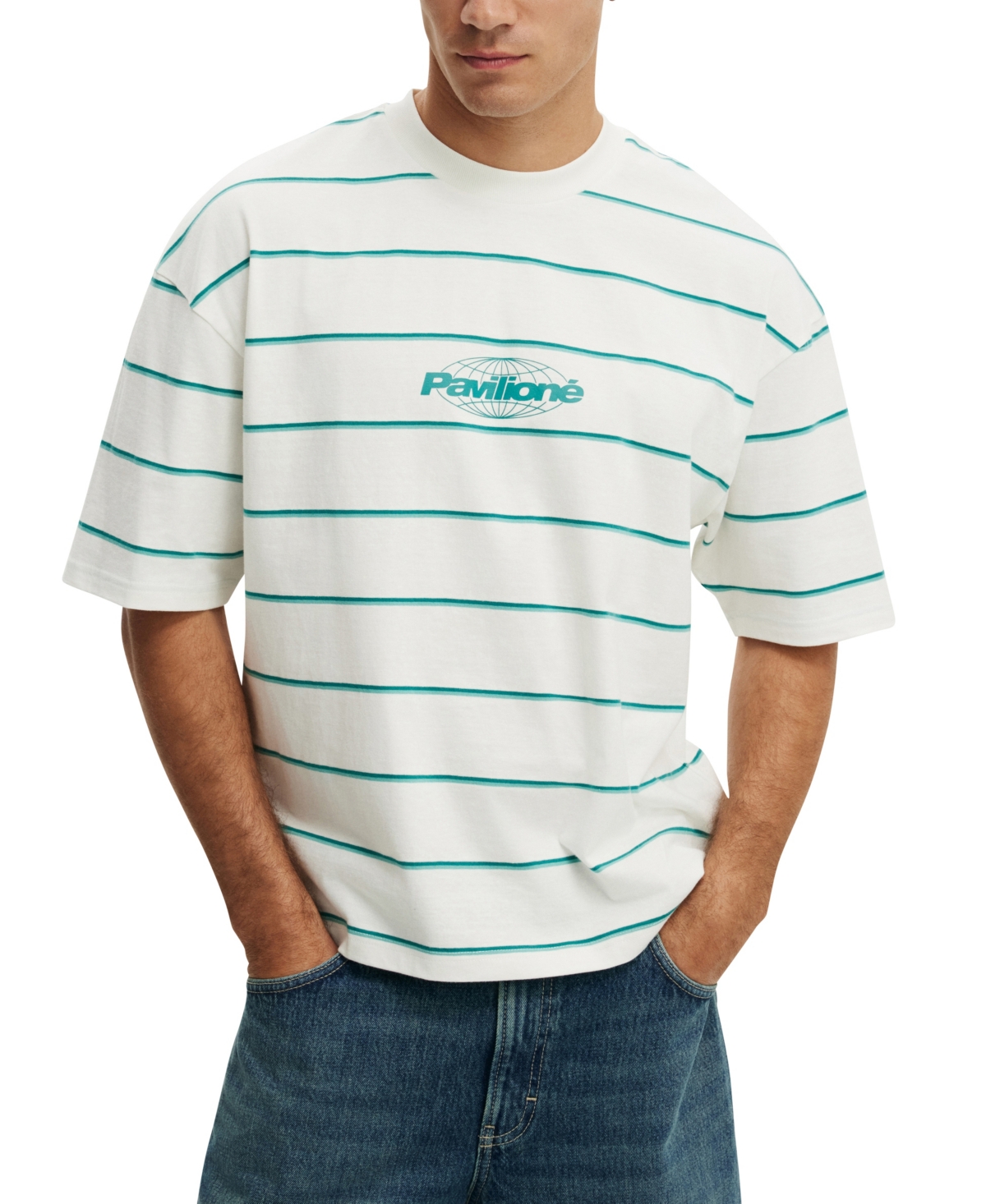 Click here for Cotton On Mens Cropped Boxy-Fit Silhouette Graphic... prices