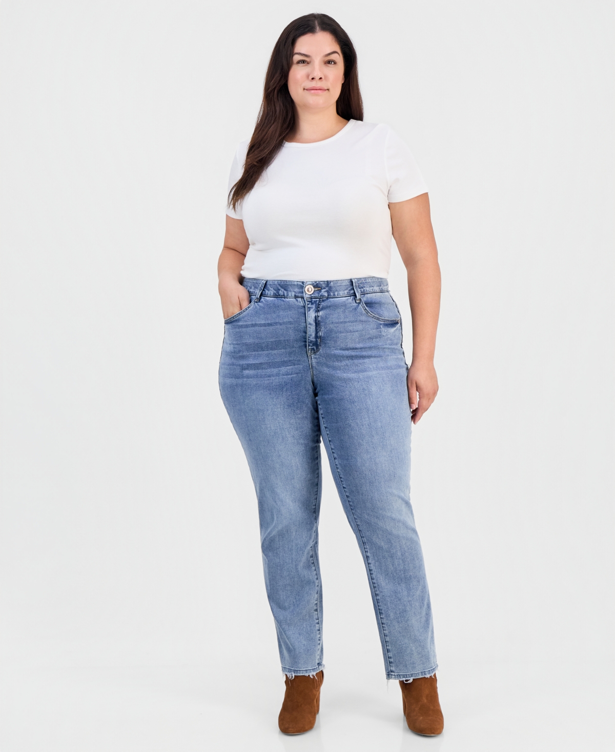 Click here for Democracy Trendy Plus Size AbSolution High-Rise Sl... prices