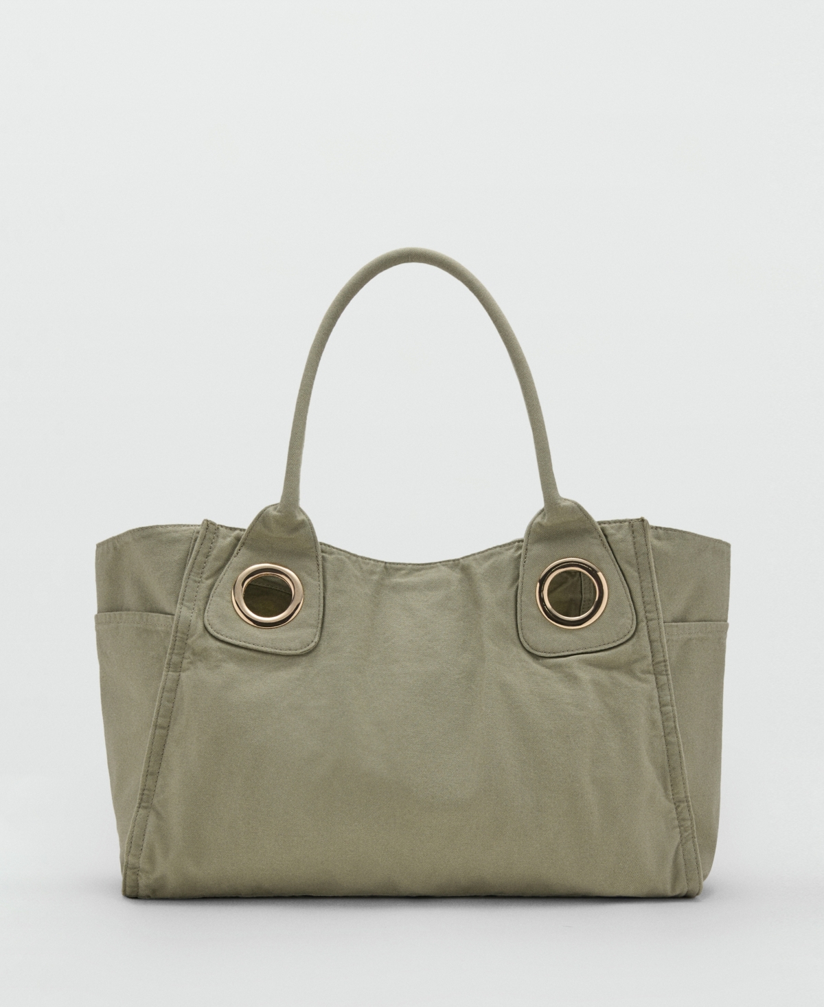 Click here for Mango Womens Eyelets Canvas Bag - Turquoise prices