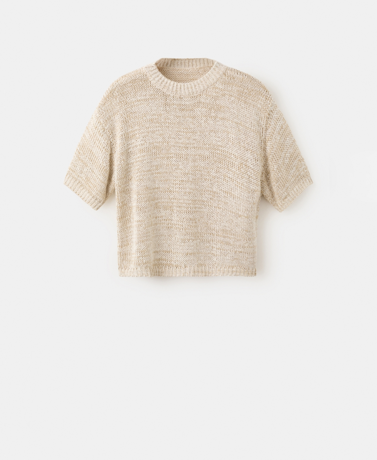 Click here for Mango Womens Short-Sleeve Heathered Knit Sweater -... prices