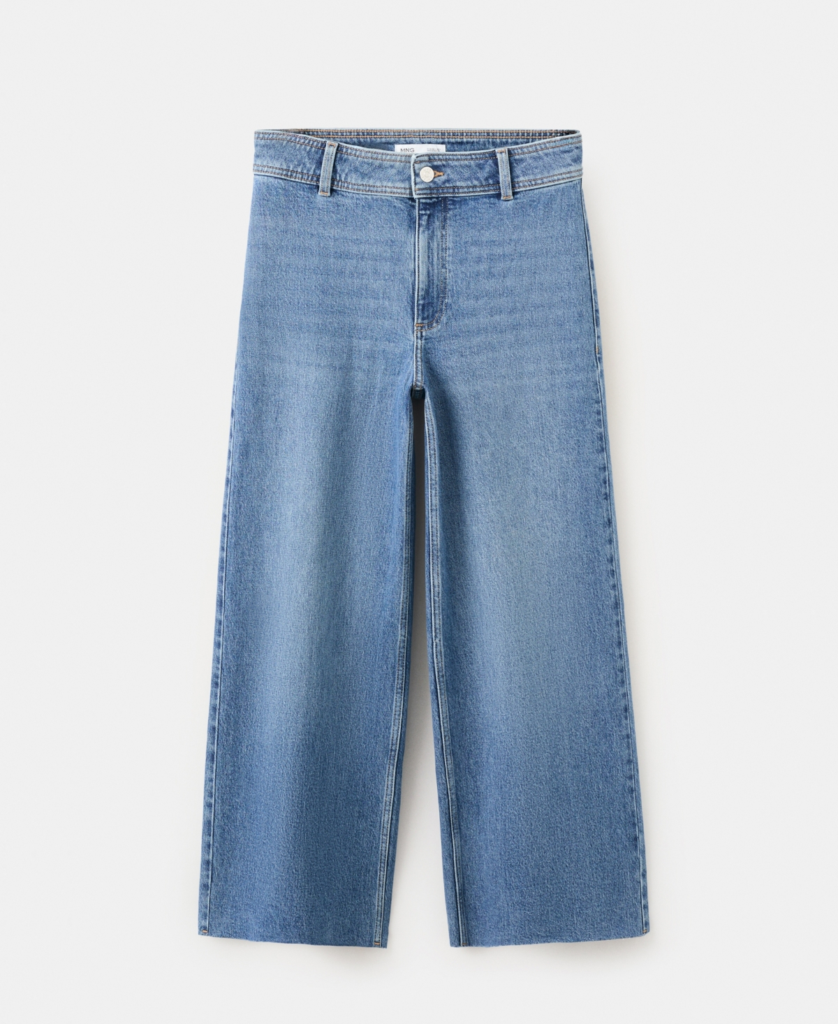 Click here for Mango Womens Catherin Culotte High-Rise Jeans - Op... prices