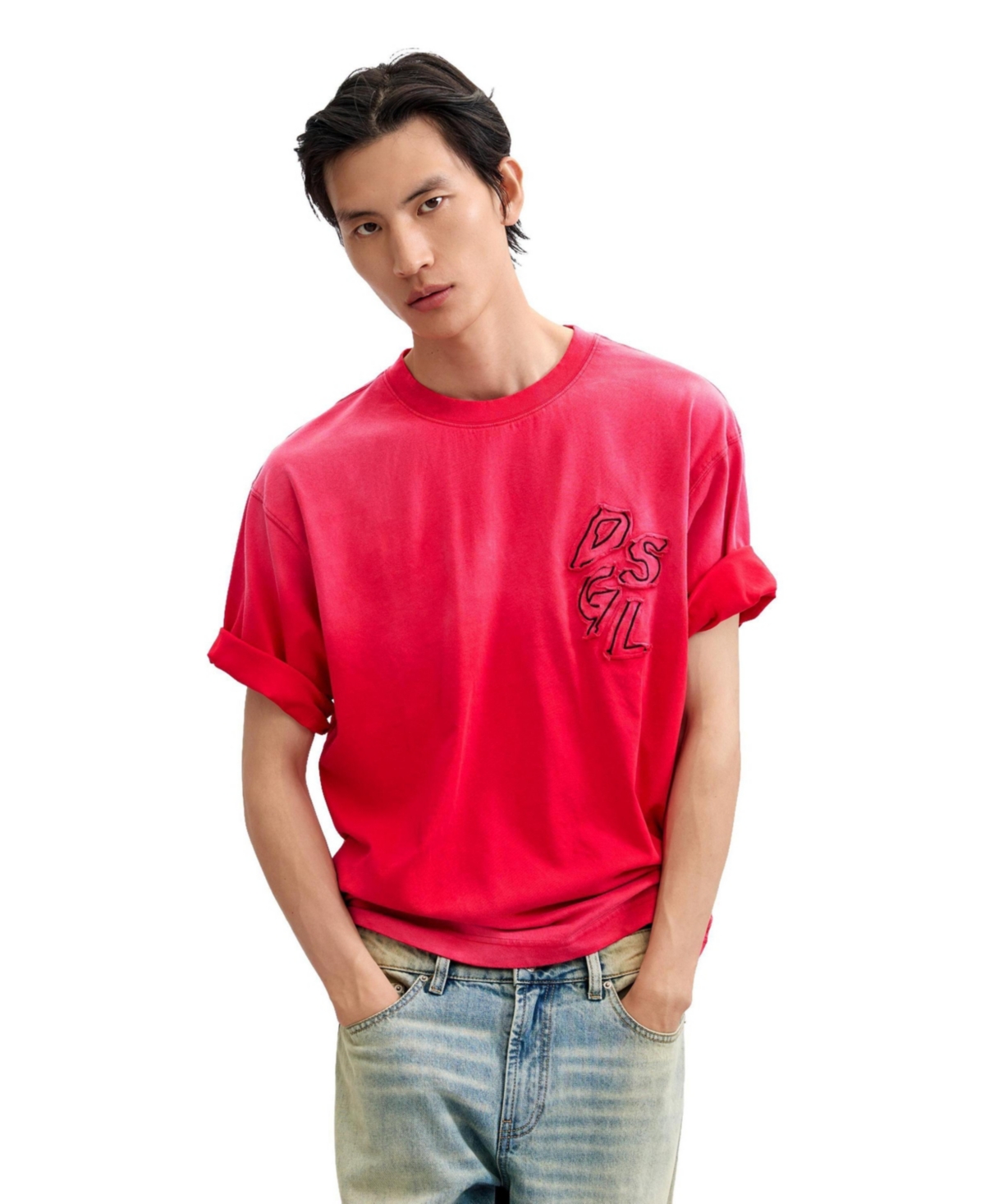 Click here for Desigual Mens Embroidered Mickey T-shirt - Bright... prices