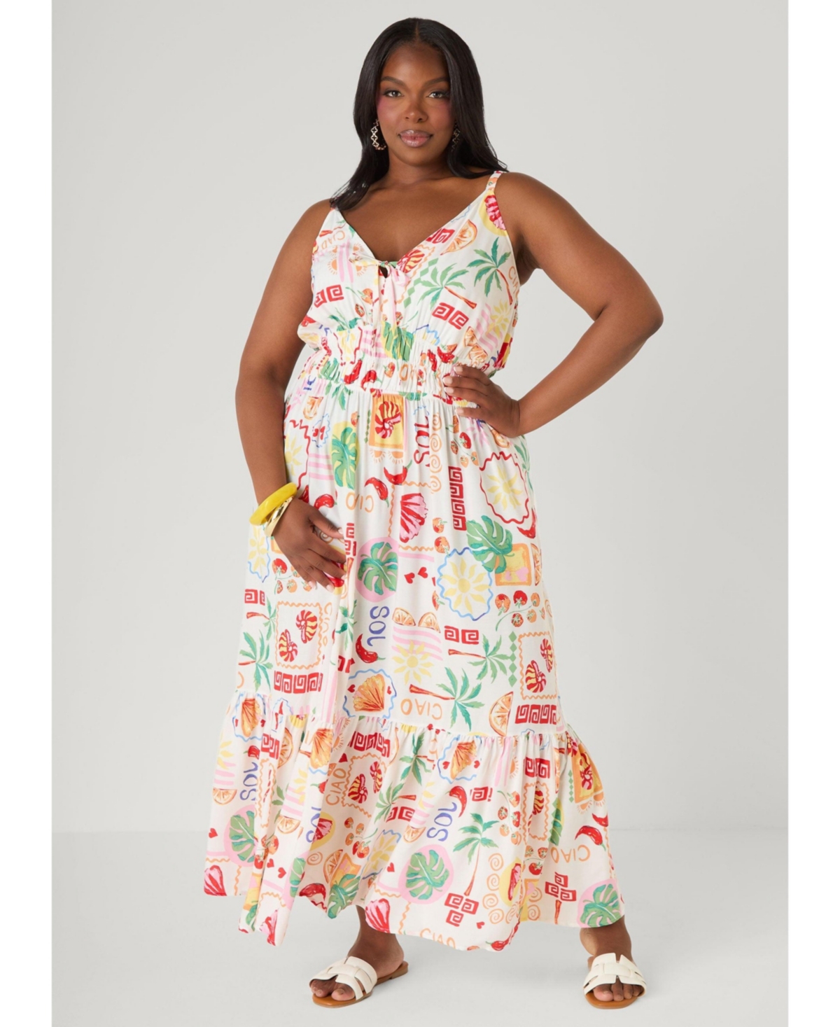 Click here for Ashley Stewart Womens Plus Size Beach Print Maxi D... prices
