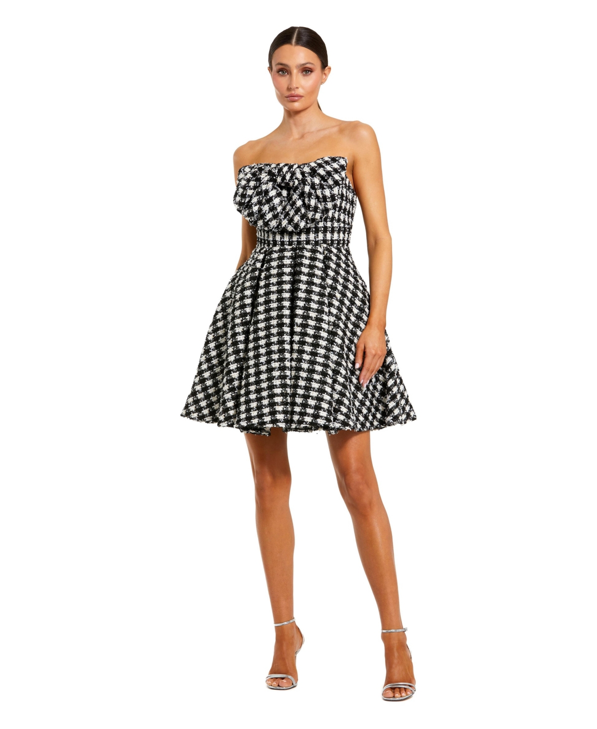 Click here for Mac Duggal Womens Boucle Strapless Mini Dress With... prices