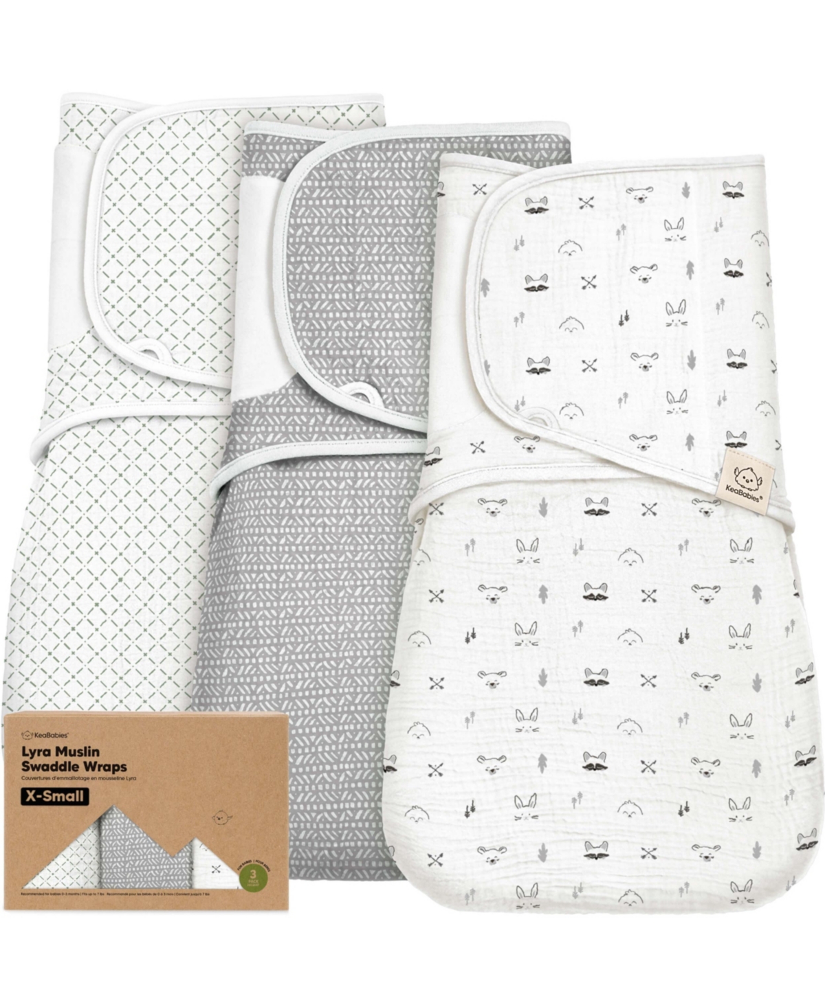 Click here for KeaBabies 3pk Lyra Muslin Swaddles for Newborns  1... prices