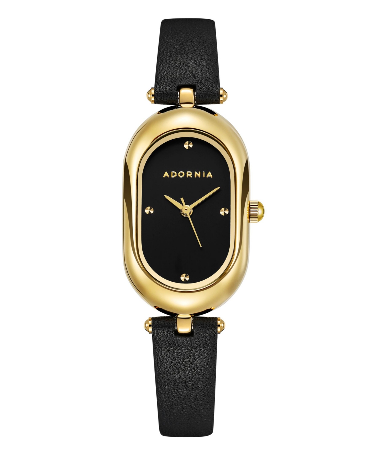 Click here for Adornia Womens Gold Milan Black Leather Band and B... prices