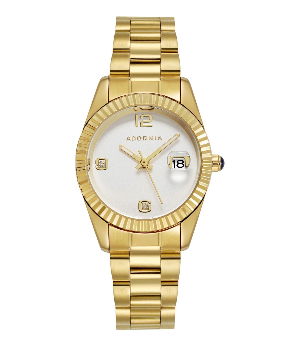 Click here for Adornia Womens Gold Rome White Face Watch - Gold prices