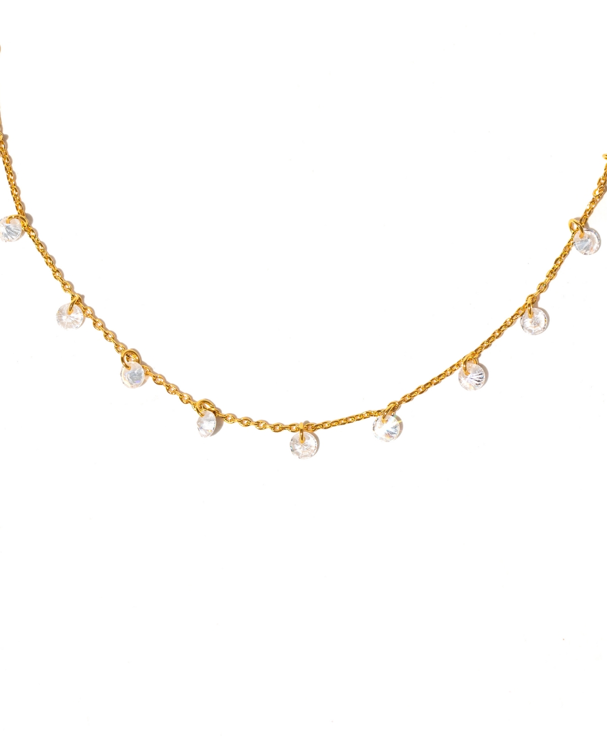 Click here for Girls Crew Crystal Dewdrop Anklet - Gold prices