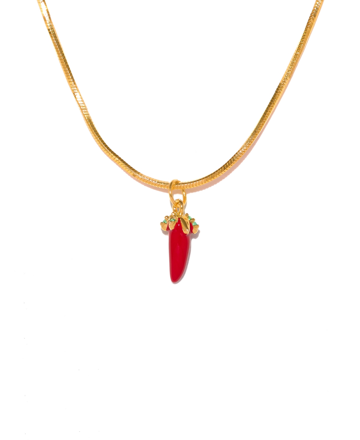 Click here for Girls Crew Crystal Hot Tamale Necklace - Gold prices