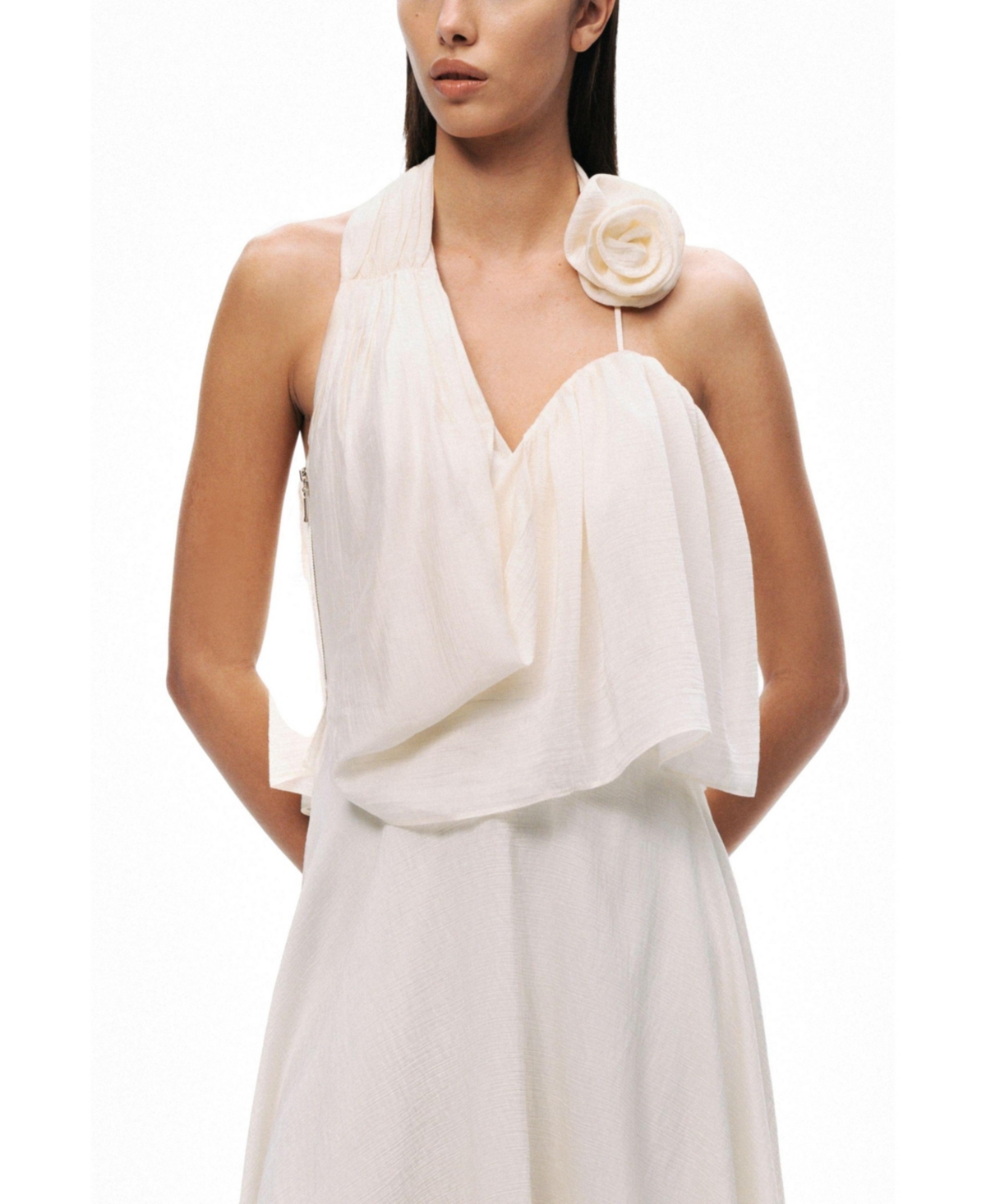Click here for Nocturne Womens Floral-Detail Halter Neck Bustier... prices