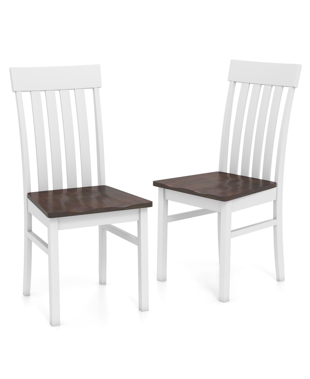 Click here for Gymax Dining Chairs Set of 2 Slatted High Backrest... prices
