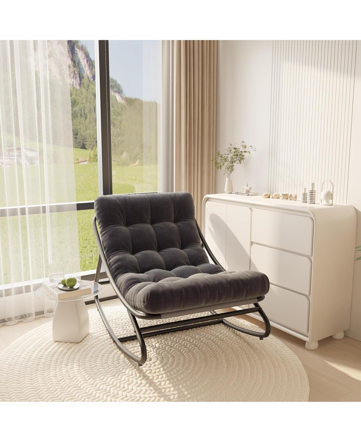 Click here for gaomon Patio Rocking Chair- Heavy Duty Metal Frame... prices