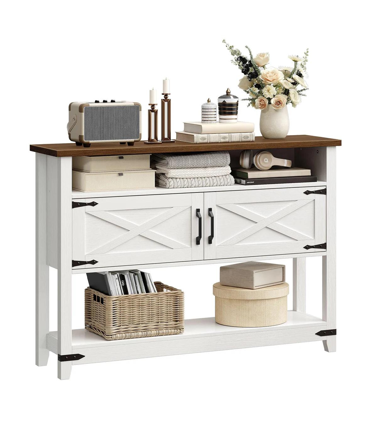 Click here for Slickblue Farmhouse Console Table 47.2 Inches with... prices