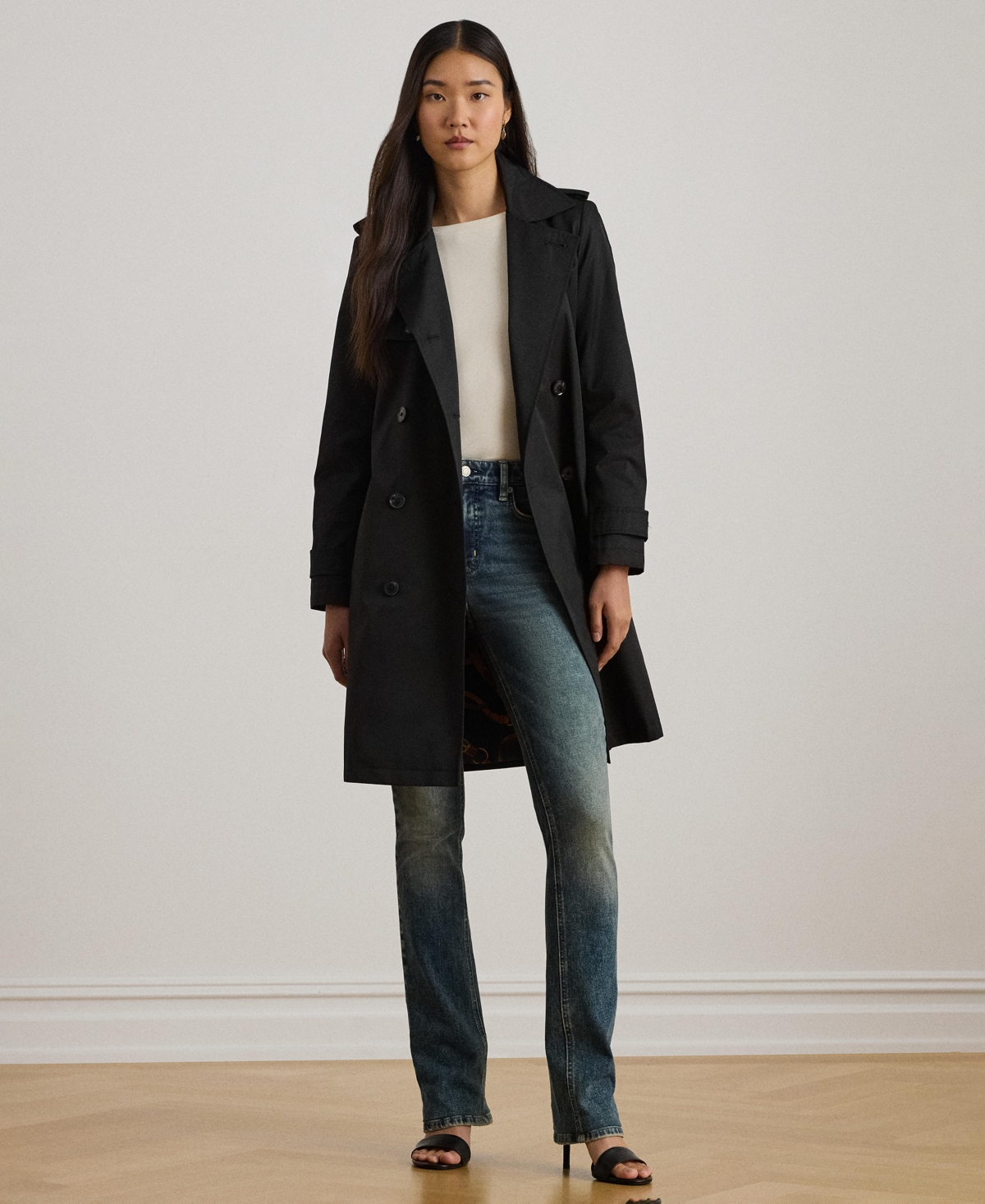 Click here for Lauren Ralph Lauren Womens Double-Breasted Belted... prices