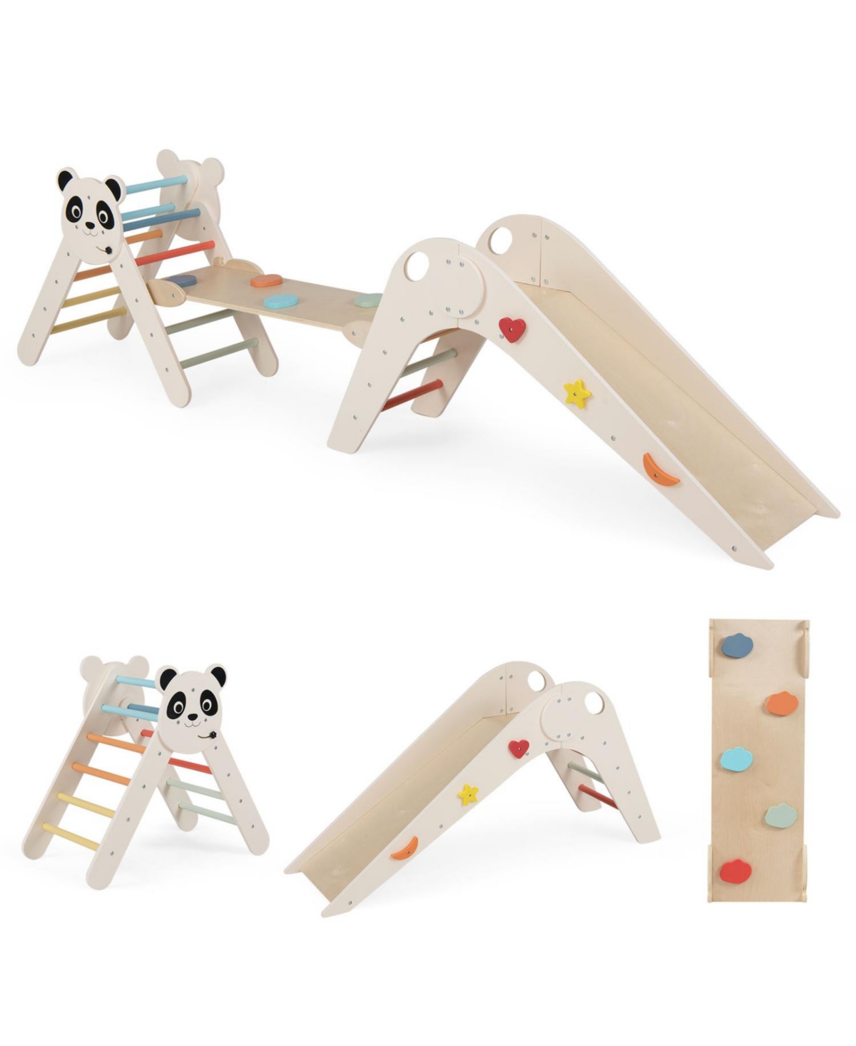Click here for Slickblue Foldable Wooden Climbing Toys Set with P... prices