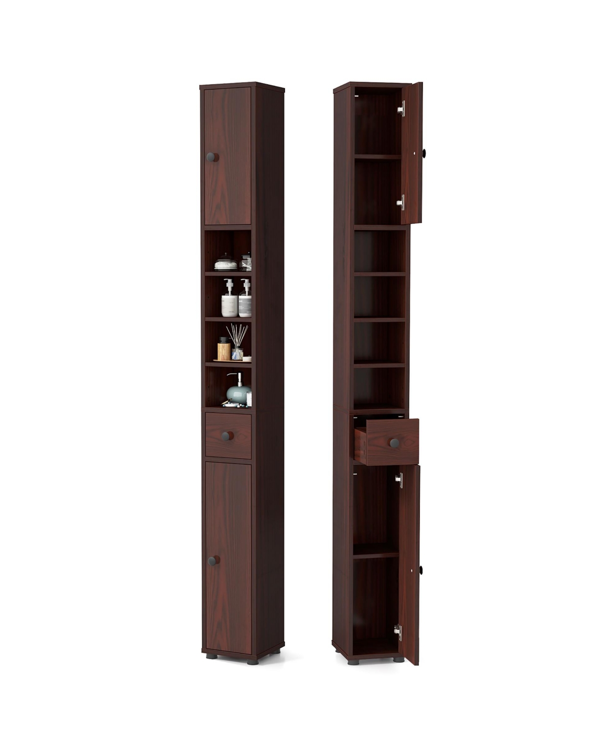 Click here for Gymax Tall Slim Bathroom Storage Cabinet Linen Tow... prices