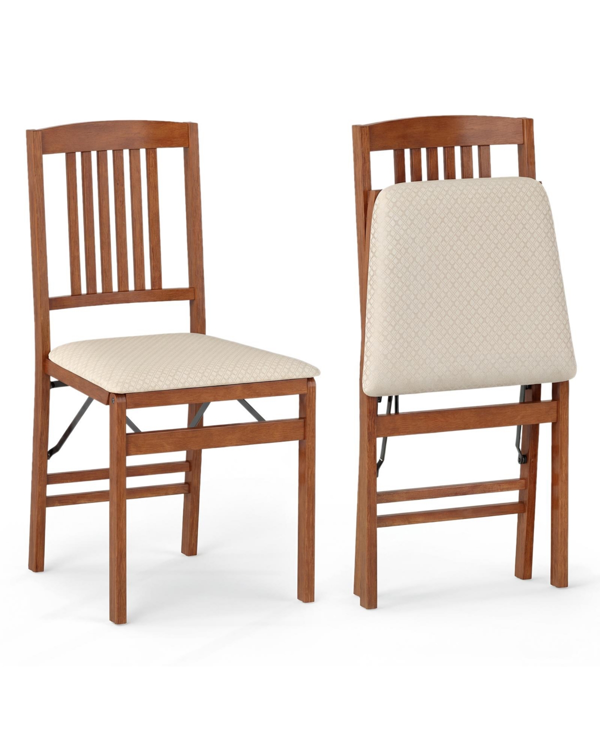 Click here for Gymax 2Pieces Folding Dining Chairs with Padded Se... prices
