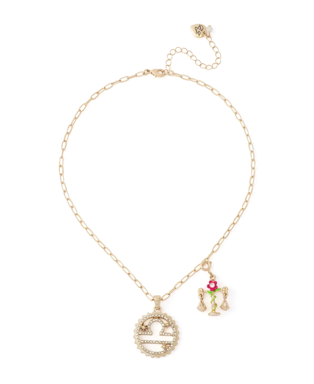 Click here for Betsey Johnson Faux-Stone Libra Celestial Pendant... prices