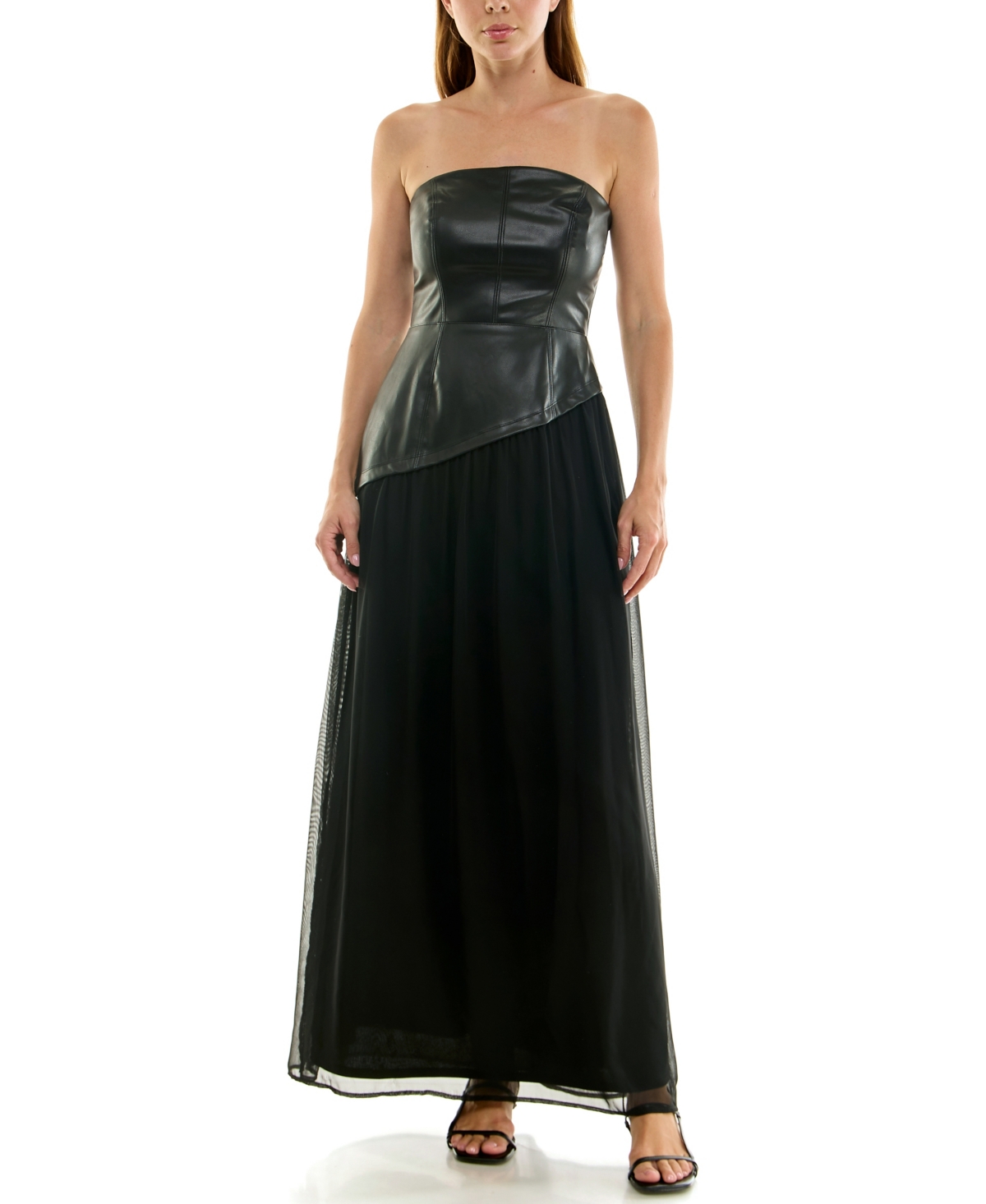 Click here for Row A Juniors Sweetheart Neck Midi Dress - Black prices