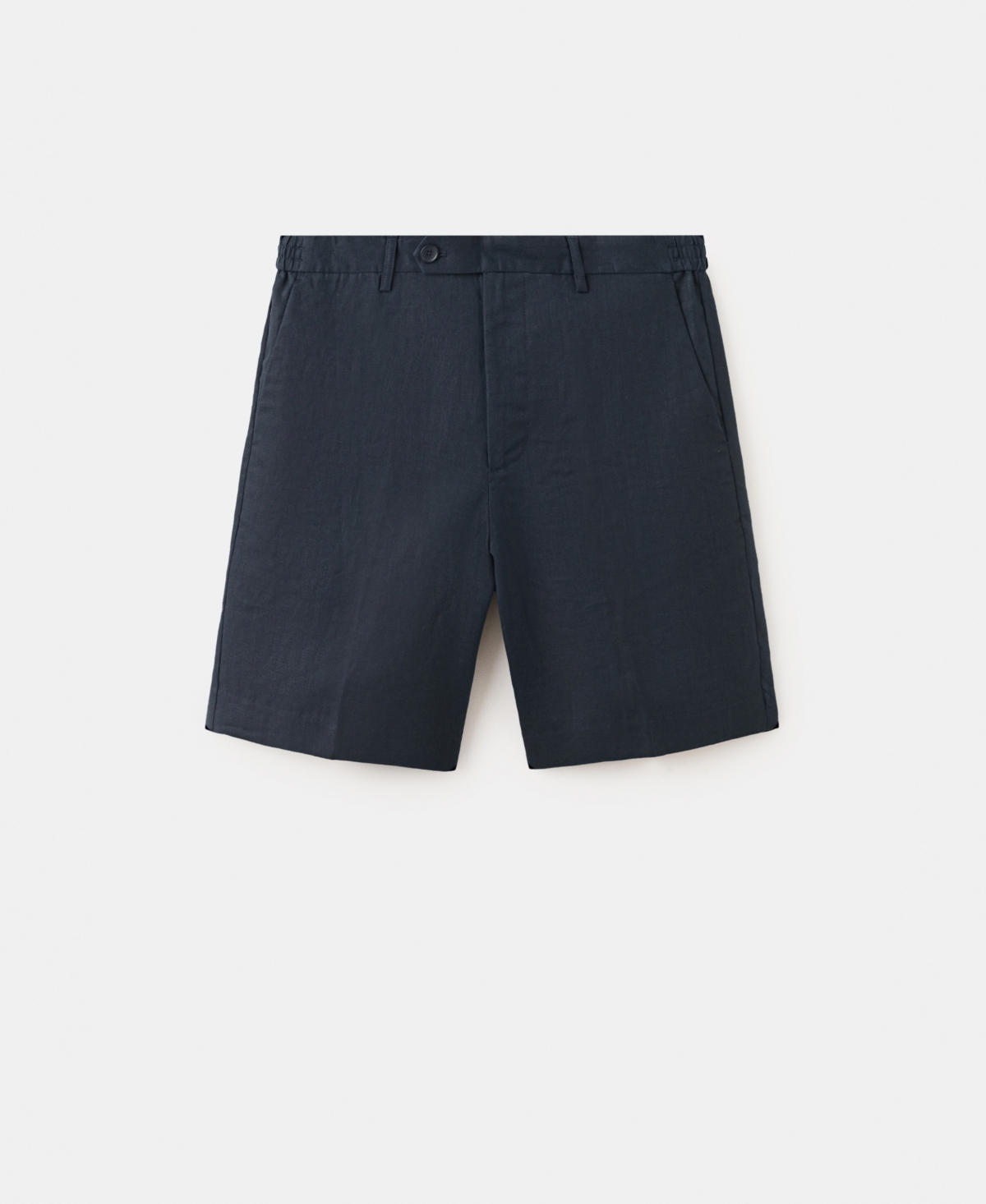 Click here for Mango Mens Linen 8.54 Bermuda Shorts - Navy prices