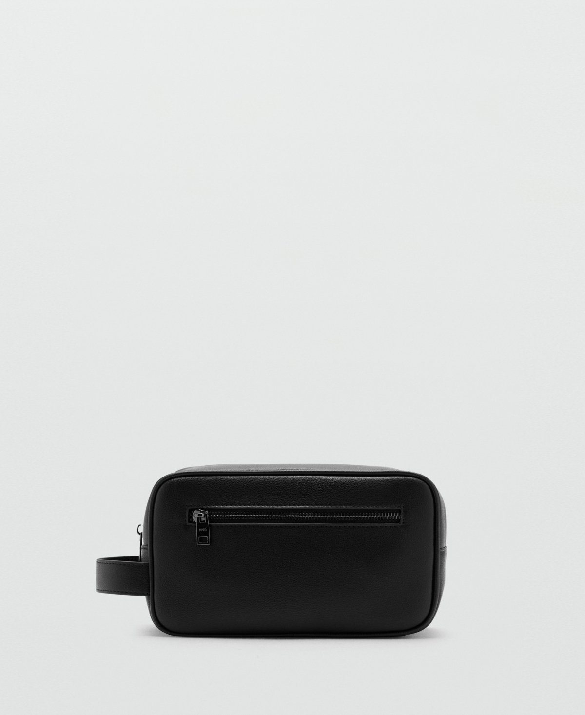 Click here for Mango Mens Zipped Leather Cosmetic Bag - Black prices