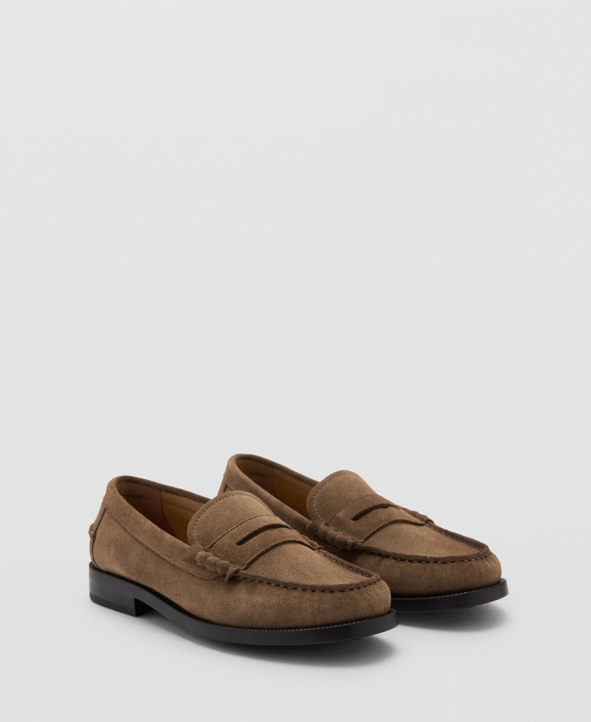 Click here for Mango Mens Split Leather Moccasins - Light  Pastel... prices
