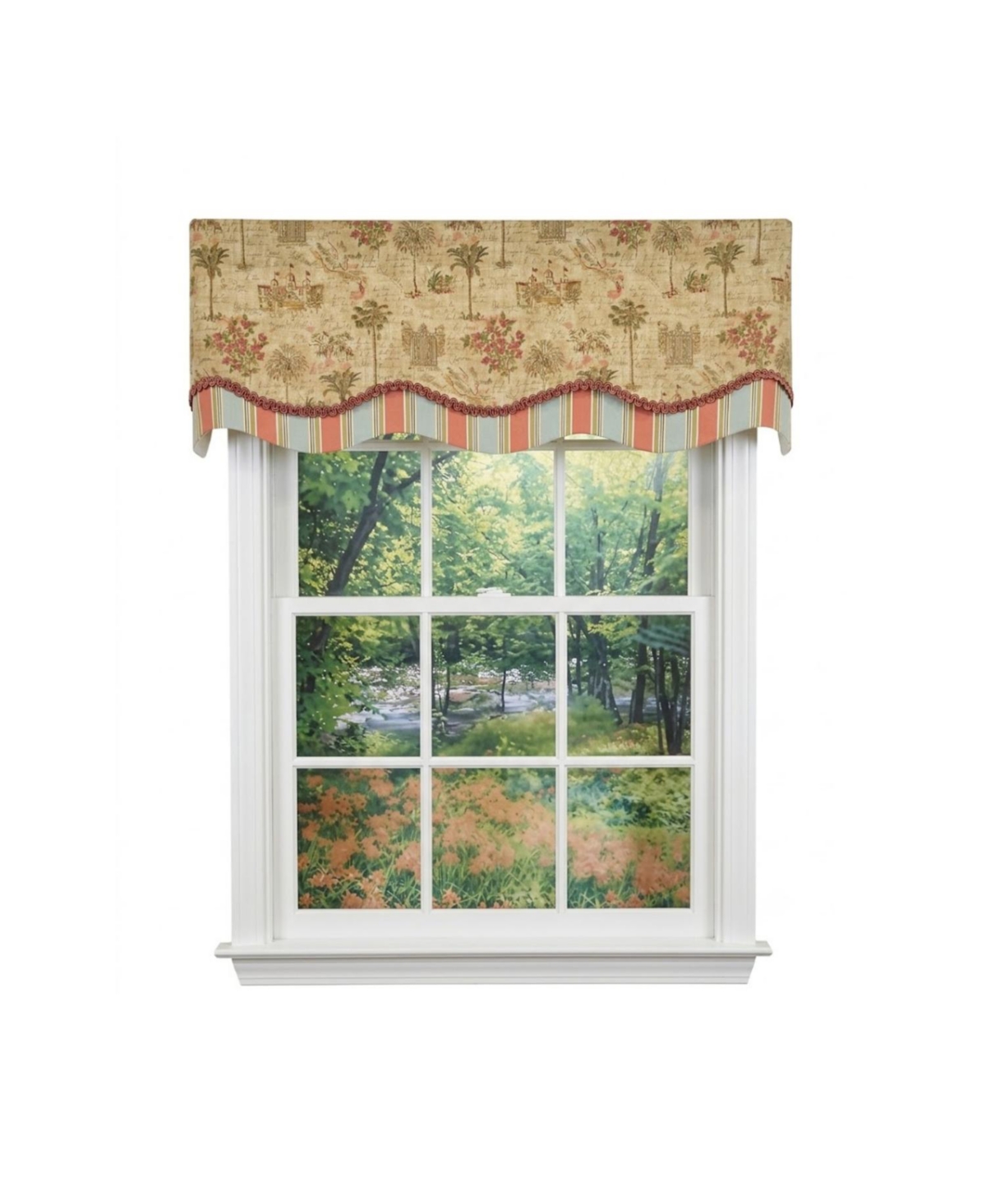 Click here for Rlf Home Palm Springs Trimmed Glory Window Valance... prices