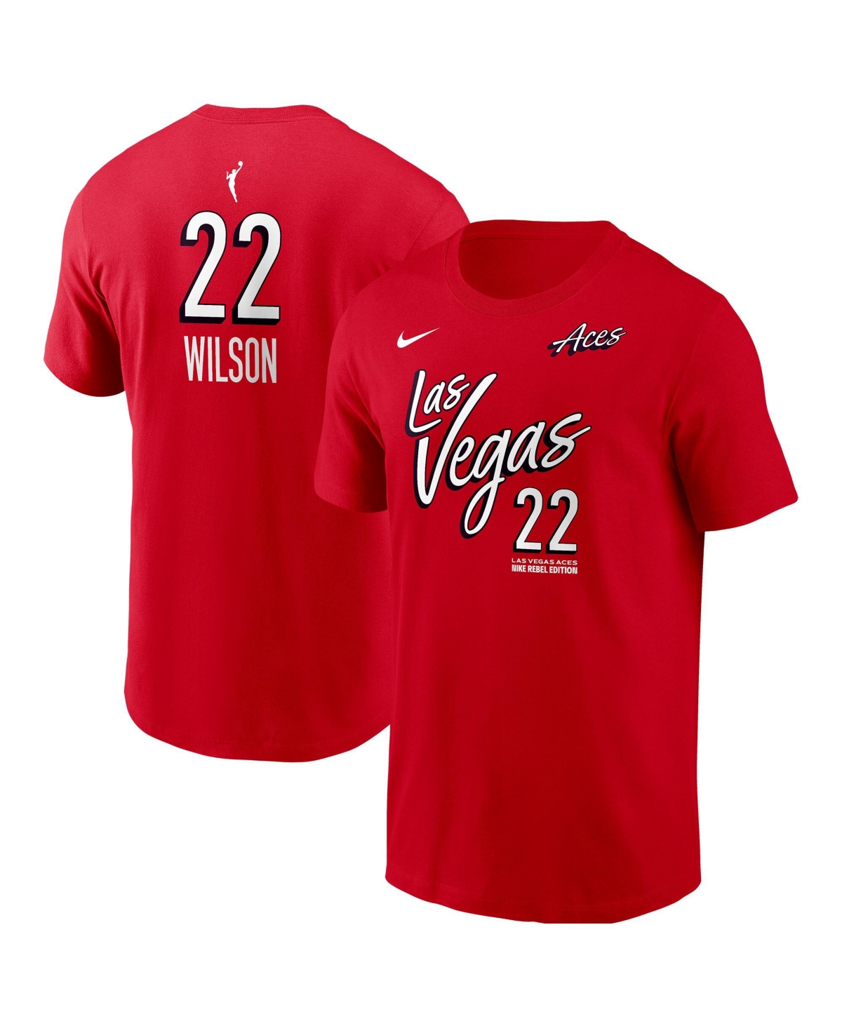 Click here for Nike Mens Aja Wilson Red Las Vegas Aces Name Numbe... prices