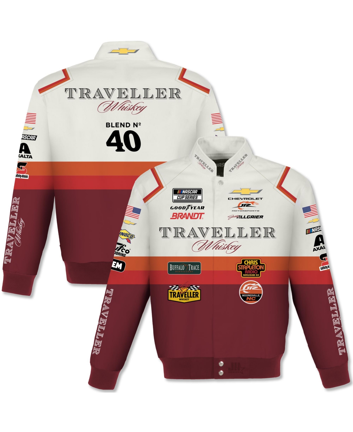 Click here for Jh Design Mens Red/White Justin Allgaier Traveller... prices