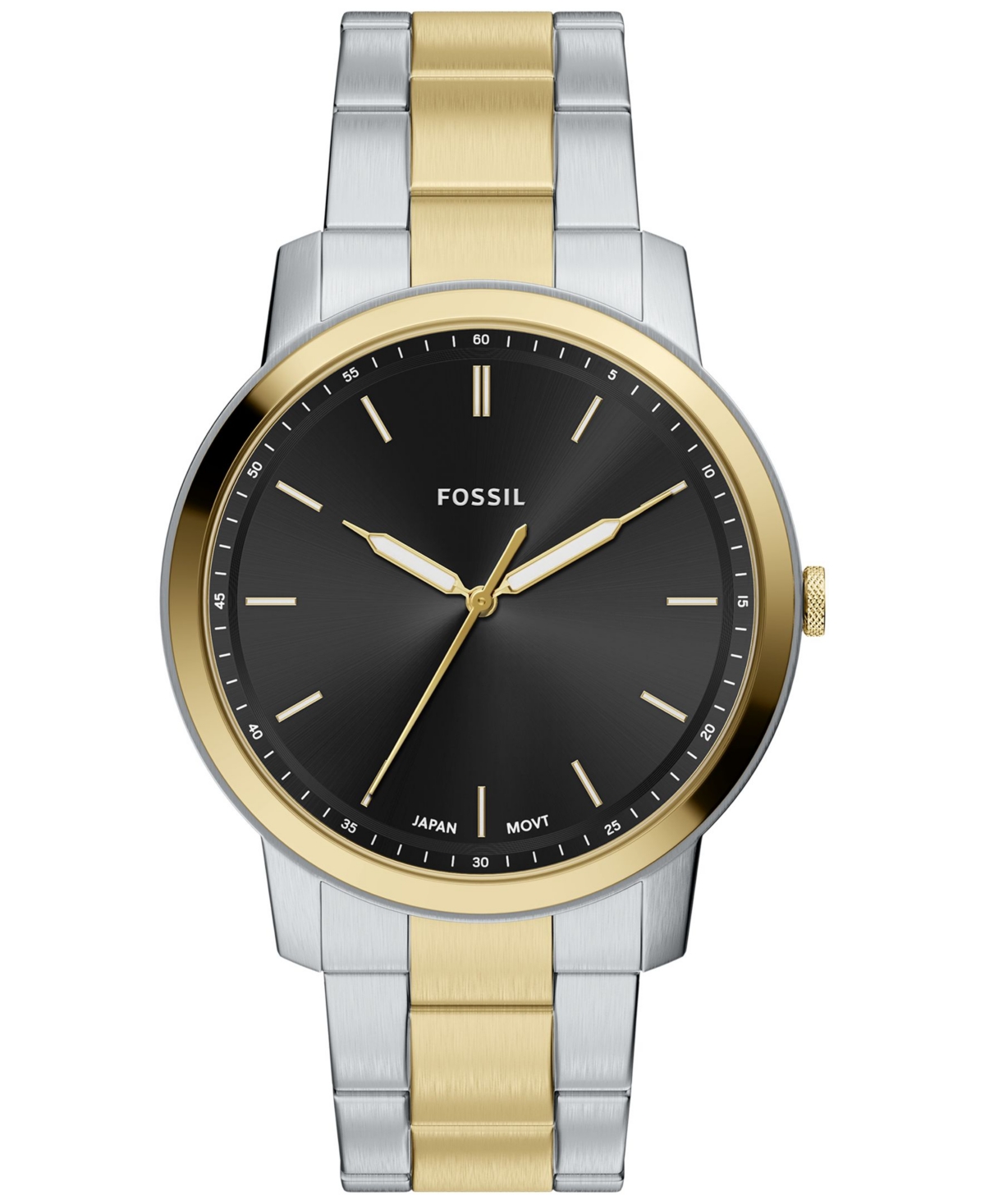Click here for Fossil Mens Minimalist Three-Hand Two-Tone Stainle... prices