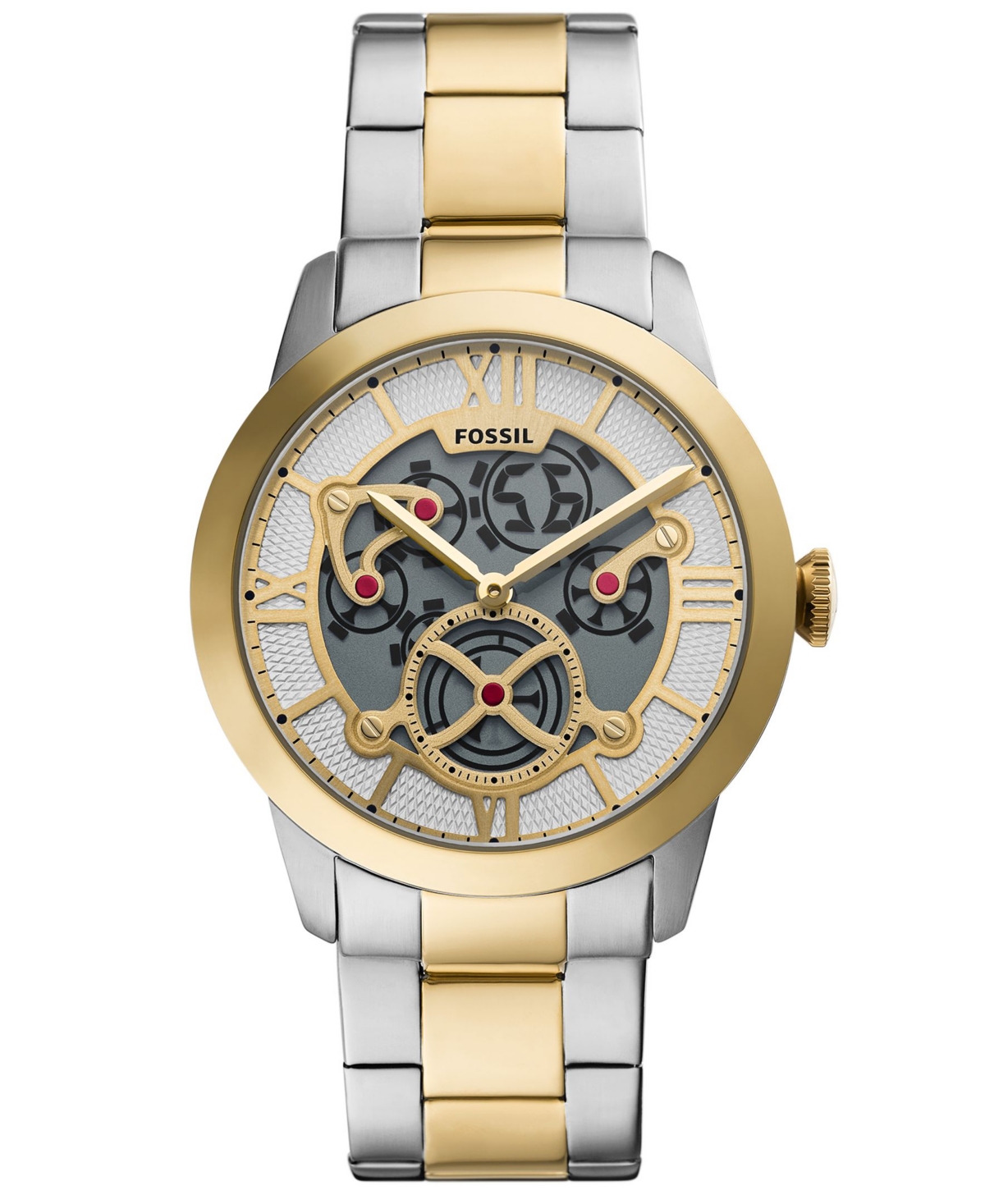 Click here for Fossil Mens Townsman Big Tic Two-Tone Stainless St... prices