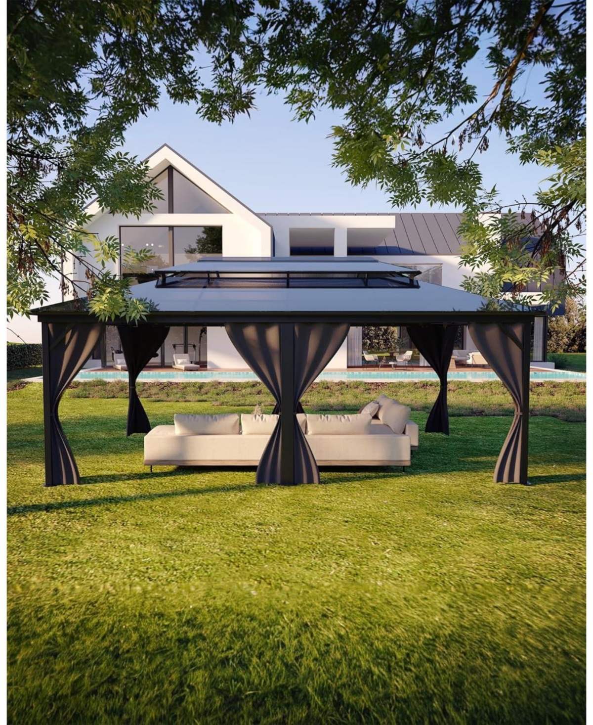 Click here for gaomon Hardtop Gazebo 12x20 Feet  with Double Poly... prices