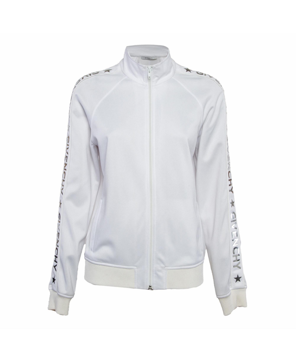 Click here for Pre-Owned Givenchy Womens Metallic Logo Print Jers... prices