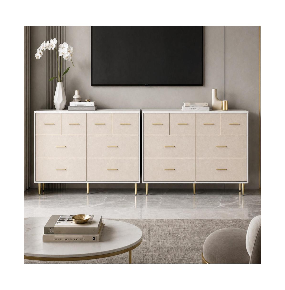 Click here for gaomon Set of 2 Dresser Modern 8-Drawer Wooden Nig... prices