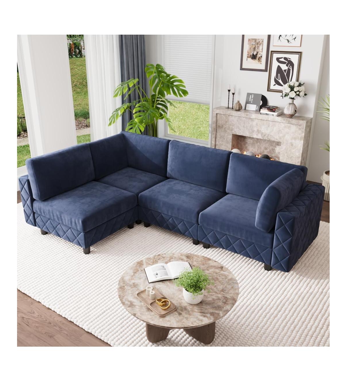 Click here for gaomon 134 Modular Sectional Sofa - L Shaped Cloud... prices