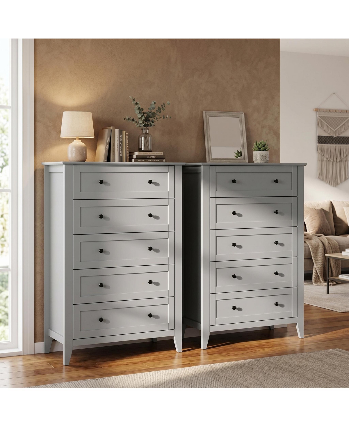 Click here for gaomon 2 Set of 5 Drawer Dresser for Bedroom  Mode... prices