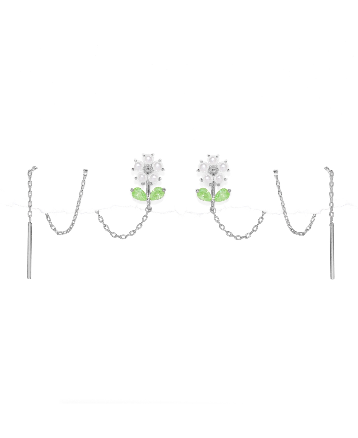 Click here for Girls Crew Crystal Daisy Petal Threader Earrings -... prices