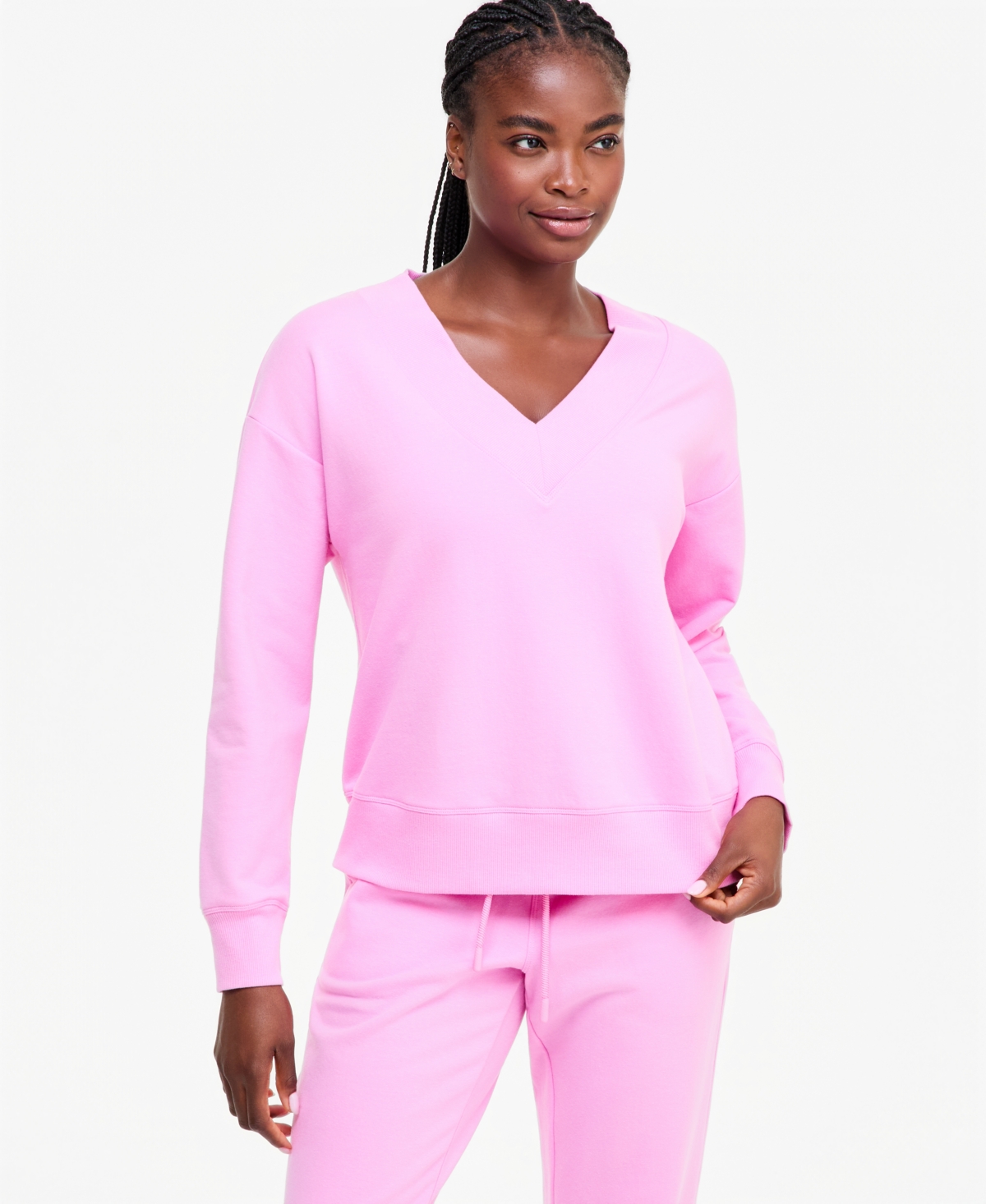 Click here for Id Ideology Womens Fleece V-Neck Sweatshirt  Creat... prices