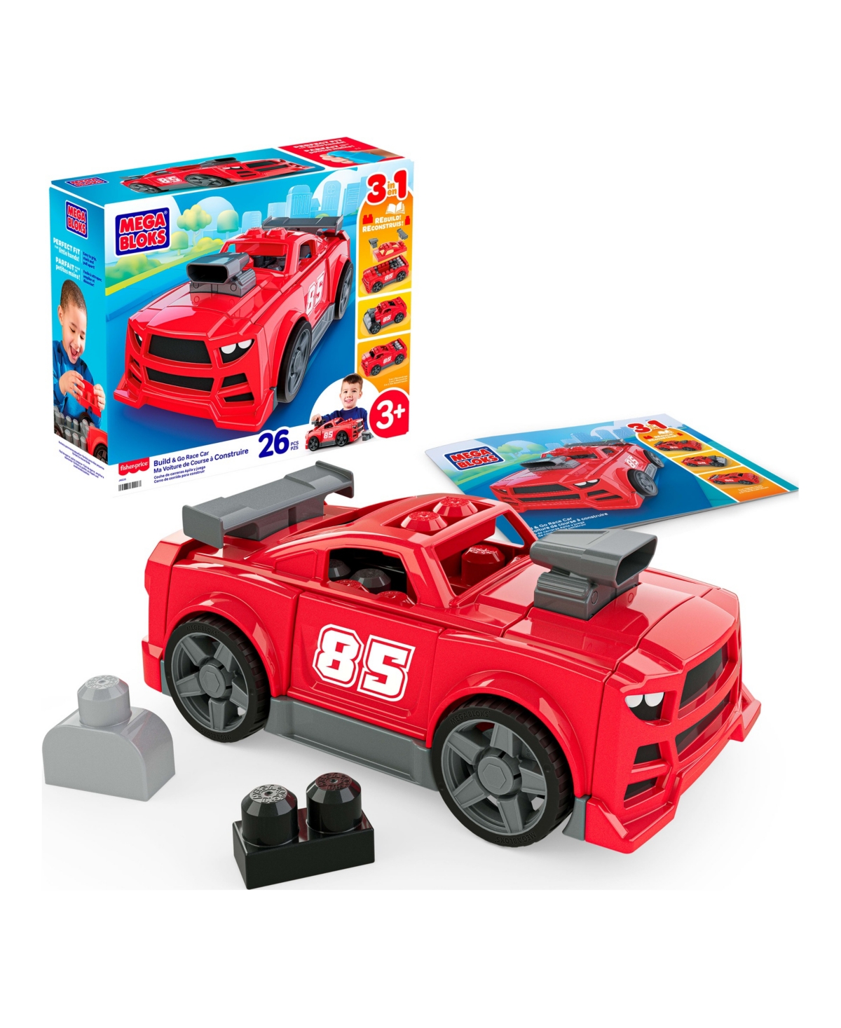 Click here for Mega Bloks Build & Go Race Car 3-in-1 with Rolling... prices