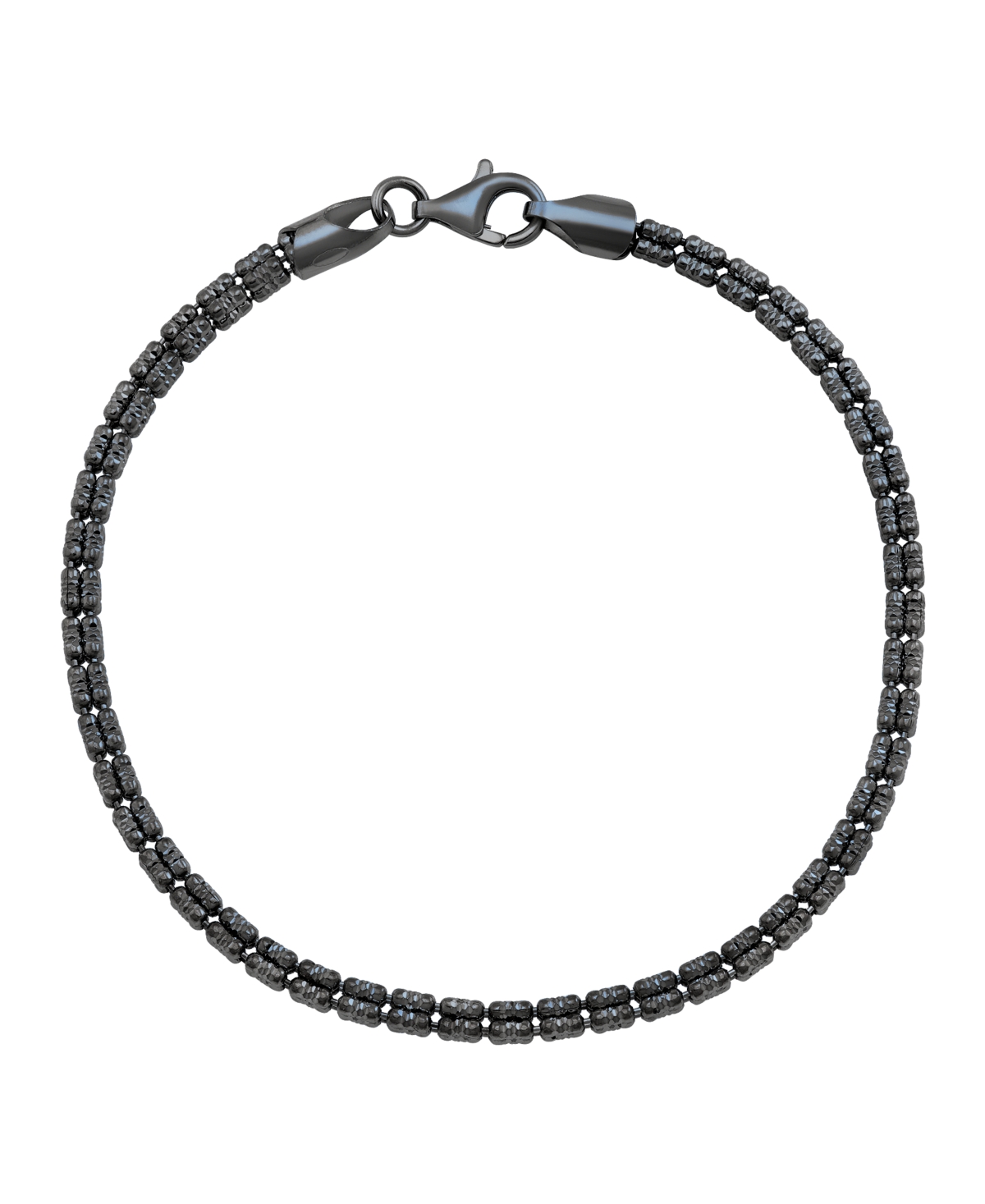 Click here for Italian Silver Mens Black Rhodium Bracelet in Ster... prices