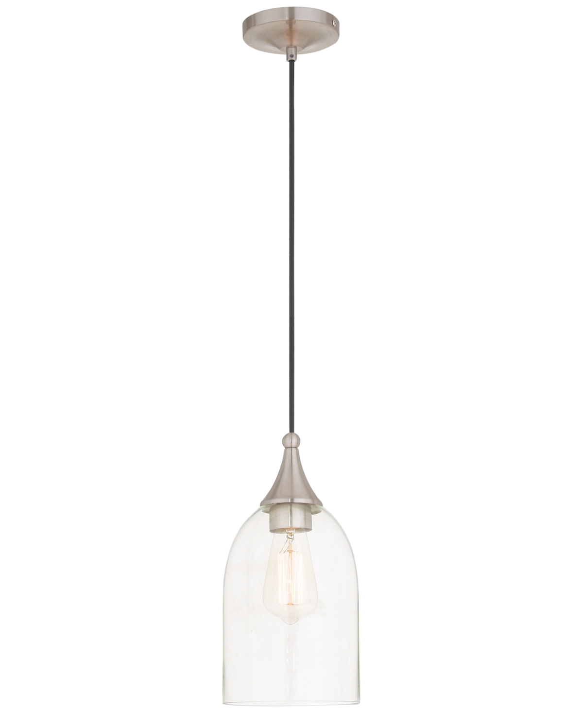 Click here for Livex Signature 1-Light 6 Mini Pendant - Silver prices