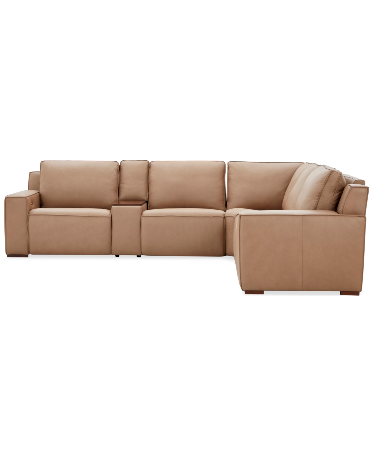 Click here for Aspen 3 Pm 6-Piece Leather L Sectional Sofa Set (L... prices