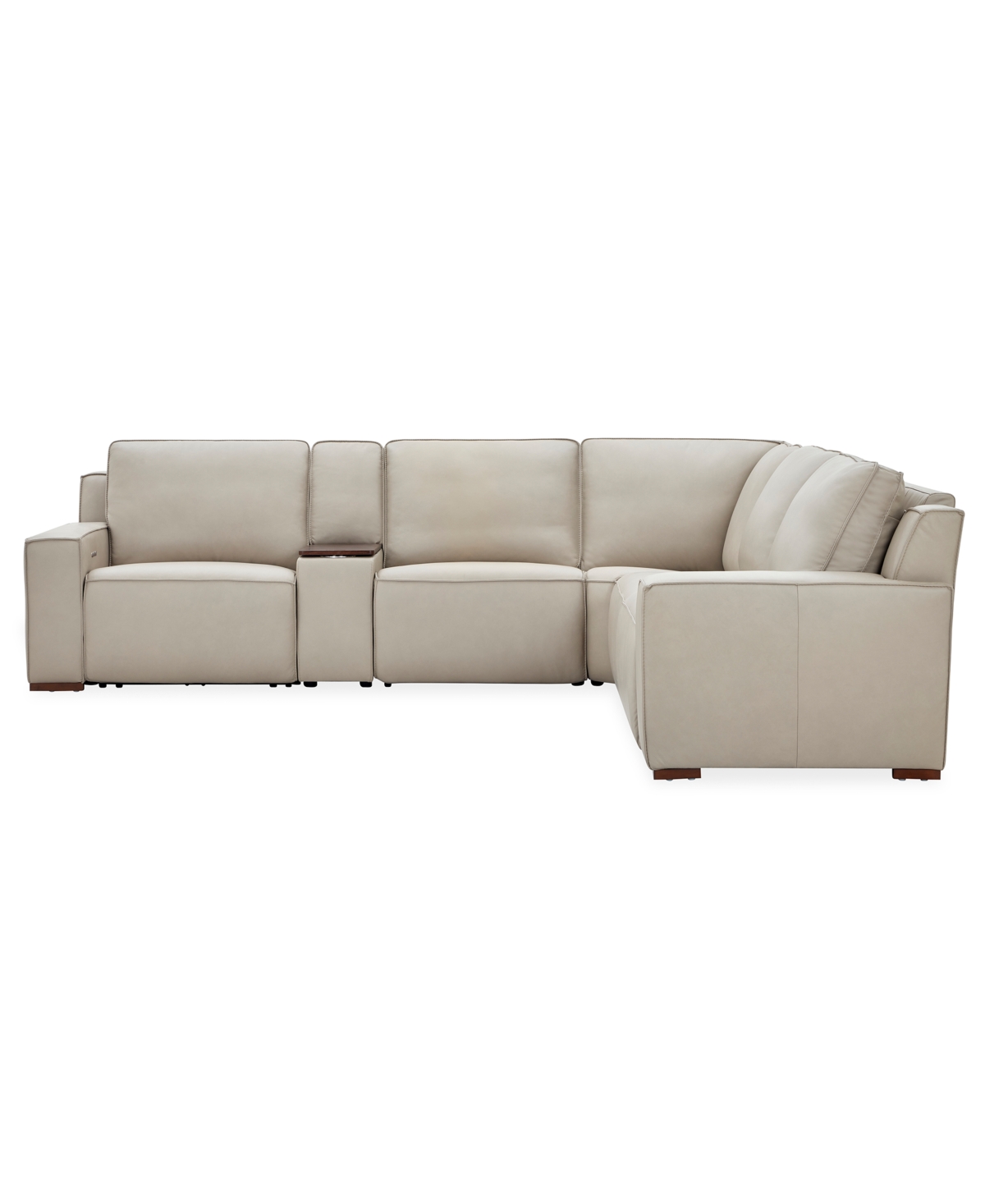 Click here for Aspen 3 Pm 6-Piece Leather L Sectional Sofa Set (L... prices