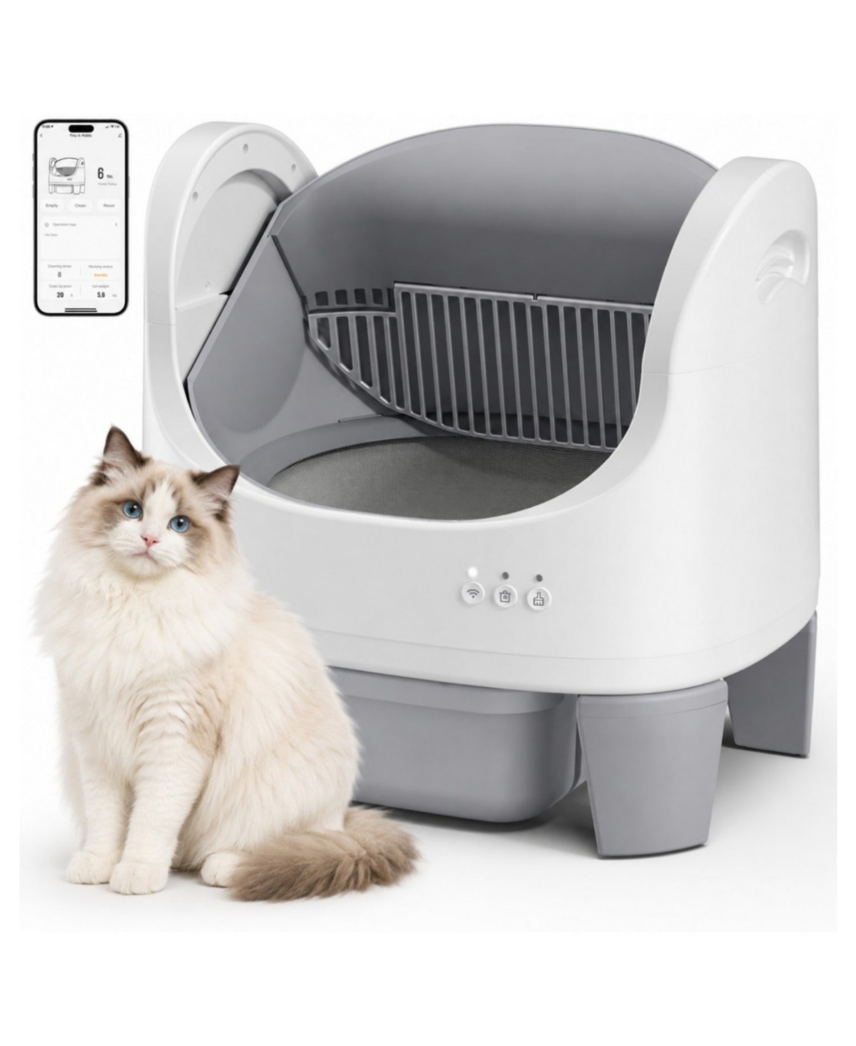 Click here for Cumrige Automatic Self-Cleaning Cat Litter Box wit... prices