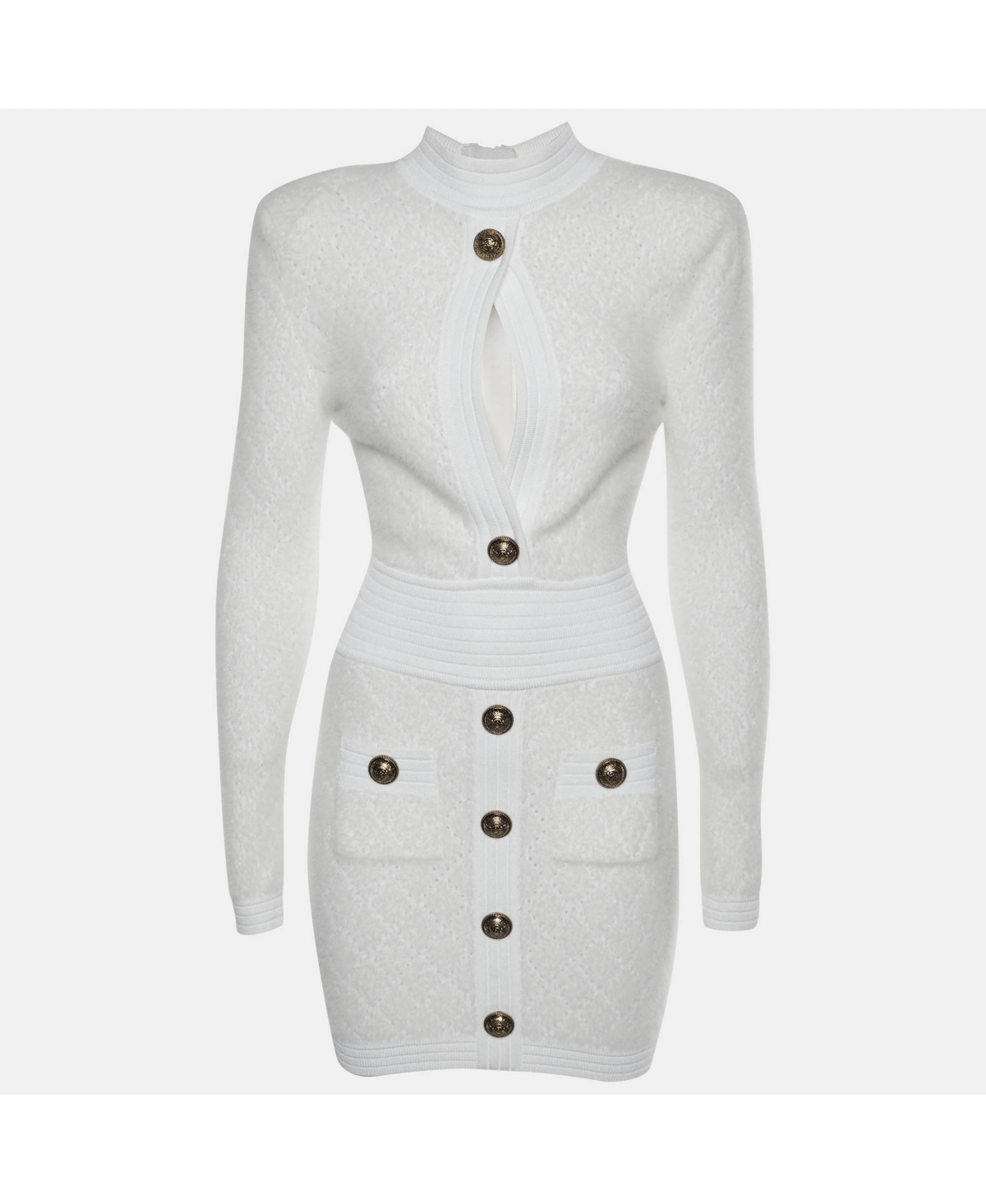 Click here for Pre-Owned Balmain Womens Knit Mohair Blend Bodycon... prices
