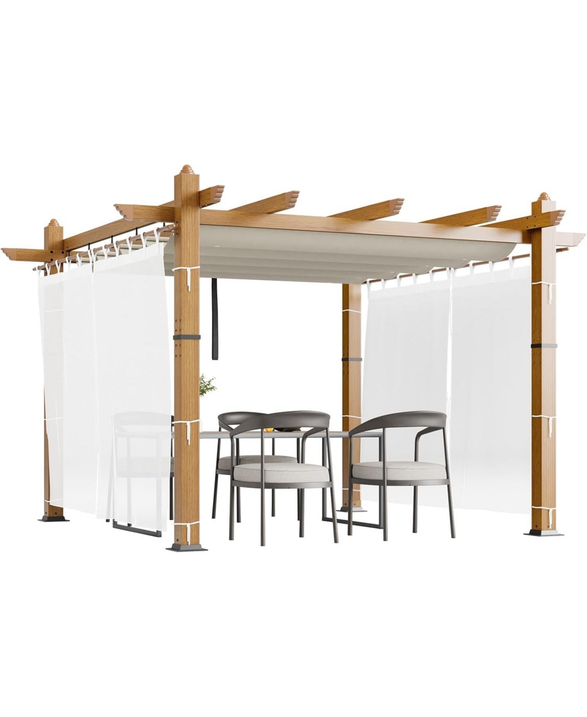 Click here for gaomon 10x10 Ft Retractable Outdoor Pergola with C... prices