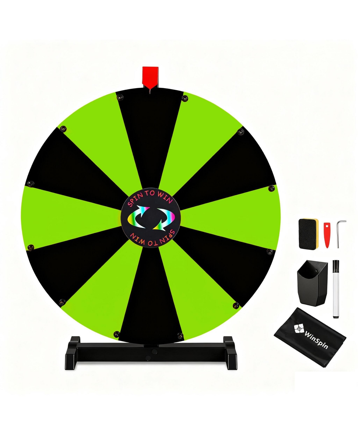 Click here for WinSpin 24 Display Prize Wheel Black and Green Diy... prices